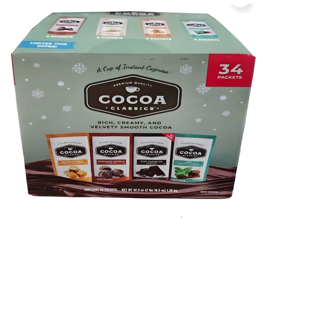 Amazon.com : Cocoa Classics Hot Cocoa Mix Variety Pack, 34 Count, 4 ...