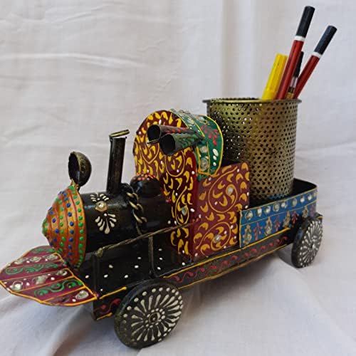 VB Int's Pen Stand Desk Organiser Antique Train Pen Pencil Cutlery ...