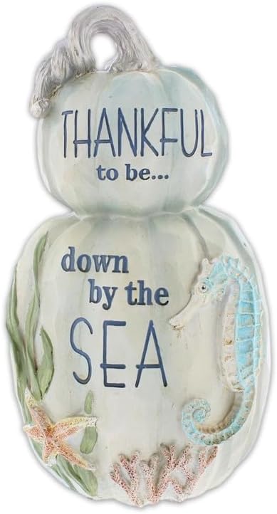 Amazon.com: The Bridge Collection 12" Stacked Beach Sea Pumpkins Fall ...
