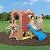 Amazon.com: Step2 Play Up Double Slide Climber, Kids Outdoor Playset ...