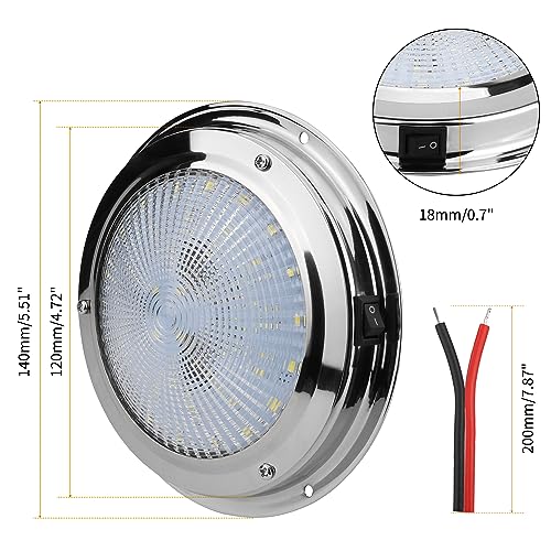 Snapklik.com : RVZONE Marine Boat Dome Light 12V LED Boat Interior Lights
