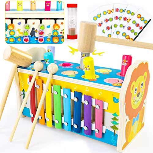 Montessori Jouet à marteler en bois pour enfant de 1 an, jouets pour ...