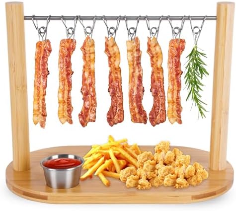 Amazon.com: Bacon Display Rack with Clothesline Serving Tray, Patented ...