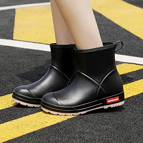 Amazon.com | HSBDNZQ Rain Boots for Women, Lightweight Warm Waterproof ...