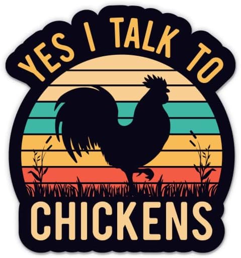 Amazon.com - Yes I Talk to Chickens Sticker - 3" Laptop Sticker ...