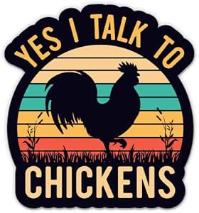 Amazon.com - Yes I Talk to Chickens Stickers - 2 Pack - Waterproof ...