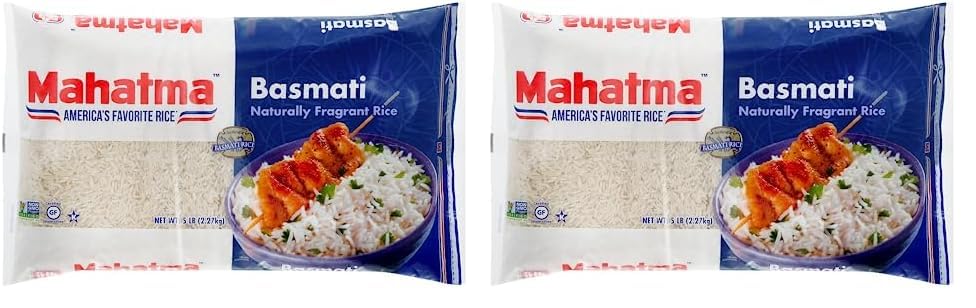 Amazon.com : Mahatma Basmati Rice Long Grain, 80 oz White, 5 Pound Bag ...