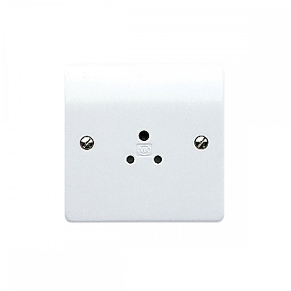 Mk K770WHI 2A 1-Gang Round Pin Socket : Amazon.co.uk: DIY & Tools