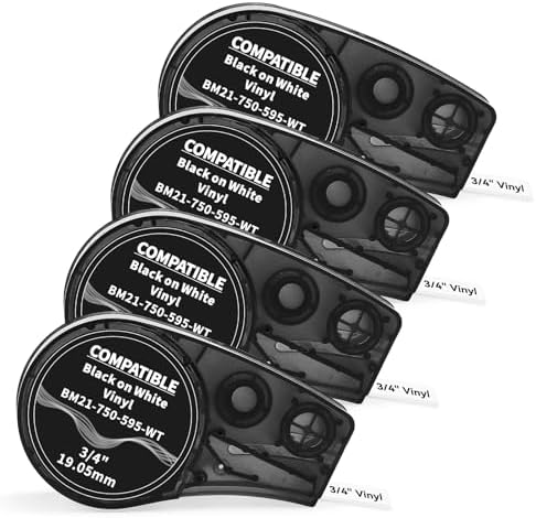 Amazon.com: SIKOT Compatible Label Tape Replacememt for M21-750-595-WT ...