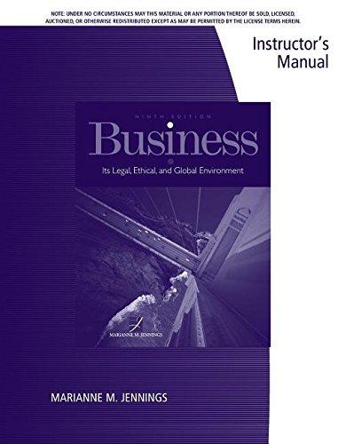 Business: Its Legal, Ethical, Global Environment: Marianne Moody ...