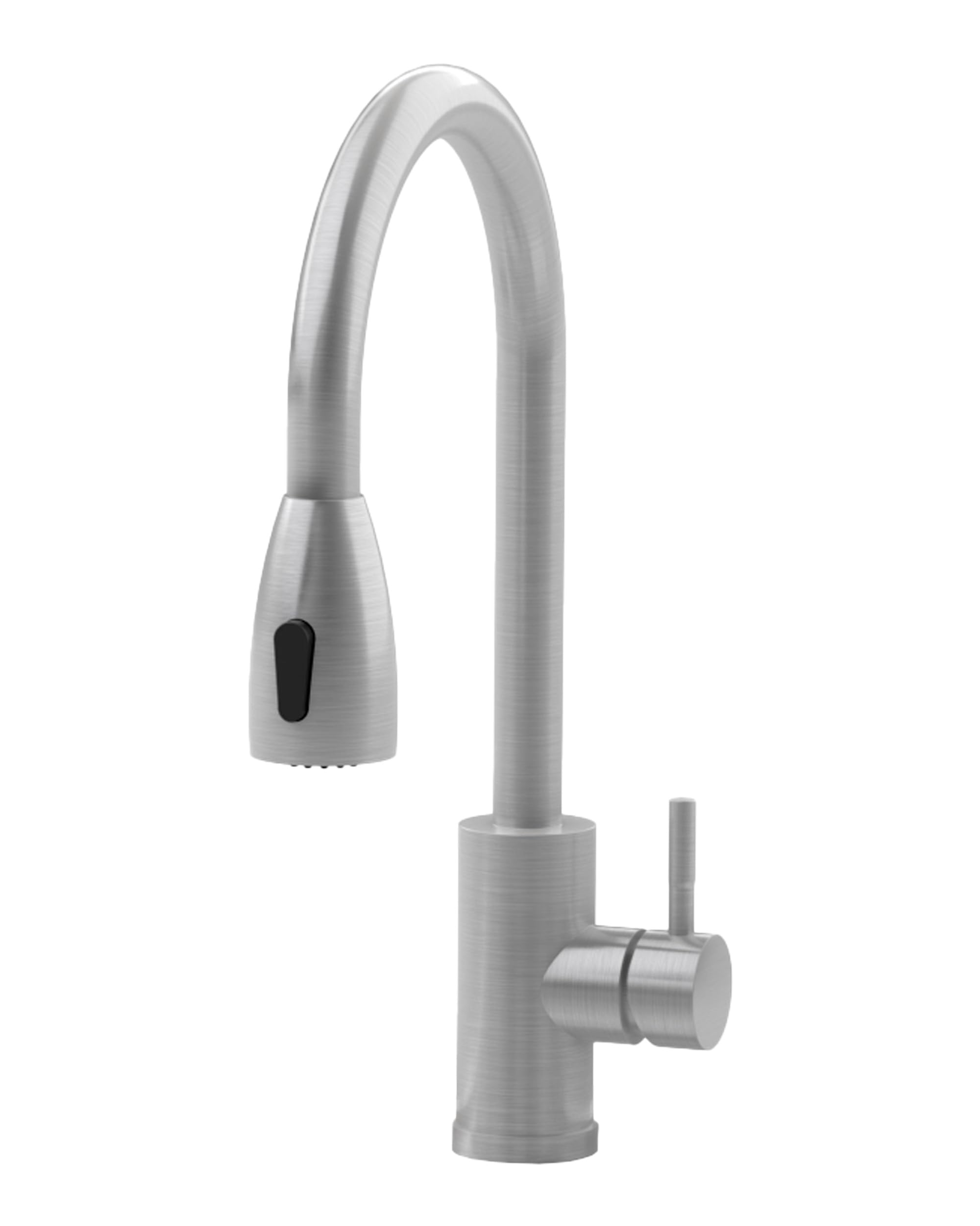 Gooseneck Utility Sink Faucet with Sprayer - Stainless-Steel Faucets ...