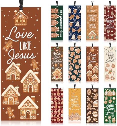 Amazon.com: Yaomiao 120 Pcs Christian Christmas Bookmarks Bulk ...