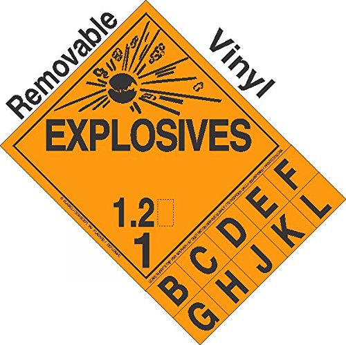 GC Labels-P12TAB-0400, Explosive Class 1.2 NA or UN0400 Tabbed ...