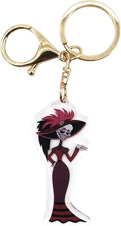 TWHROOQ Hazbin Hotel Keychain, Anime Alastor Cosplay Keyring Pendants ...