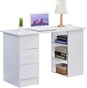 Redd Royal Computer Desk with Storage Home Office Desk for Small Space ...