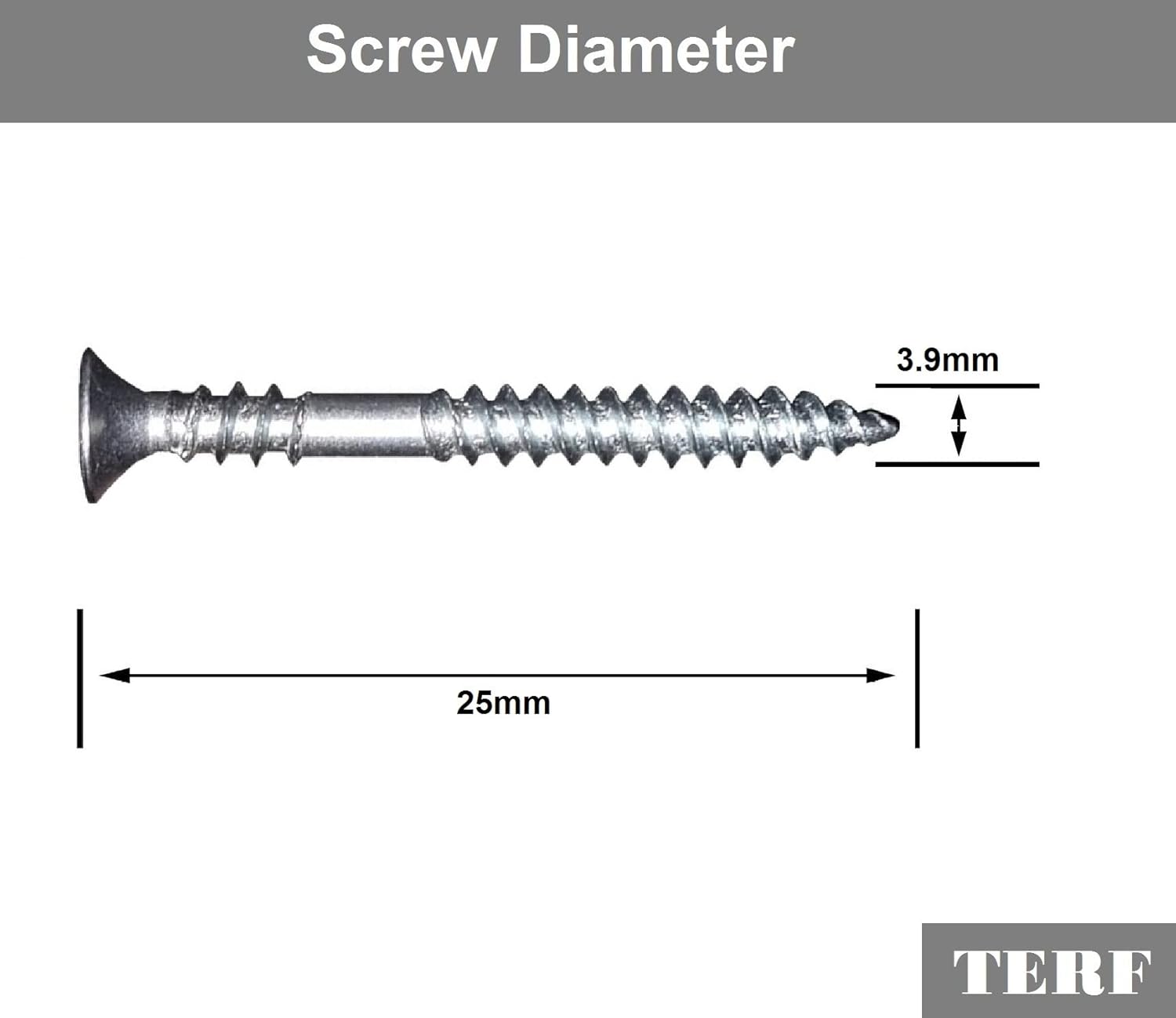 TERF® Drywall Screw with Reverse Thread Gimlet Point Screws Zinc 3.9 X ...