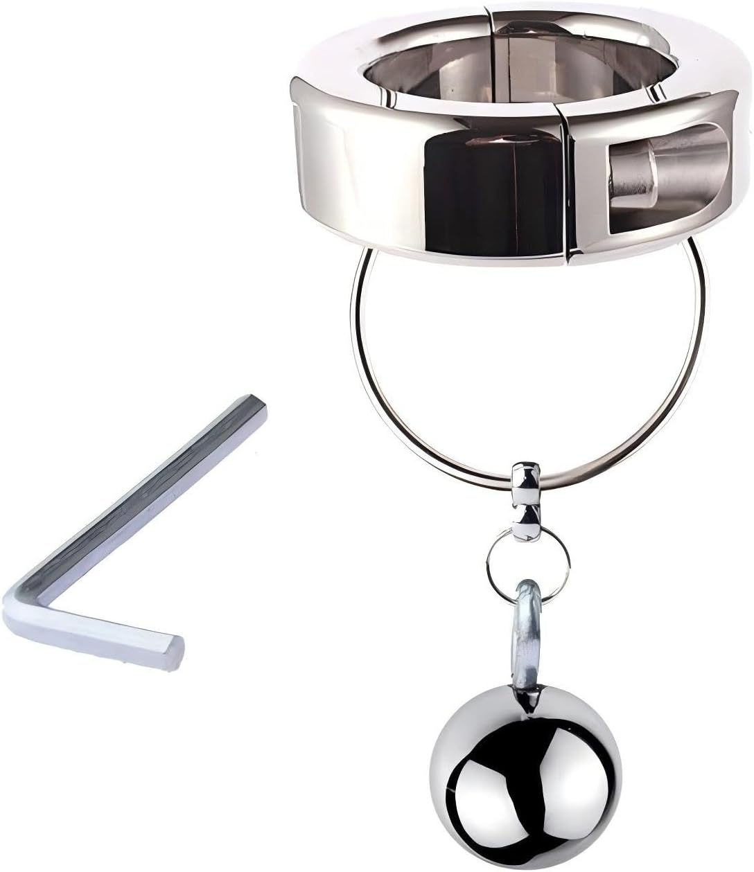 Amazon.com: Stainless Steel Relaxed Stretch Pendant Ring, Removable ...