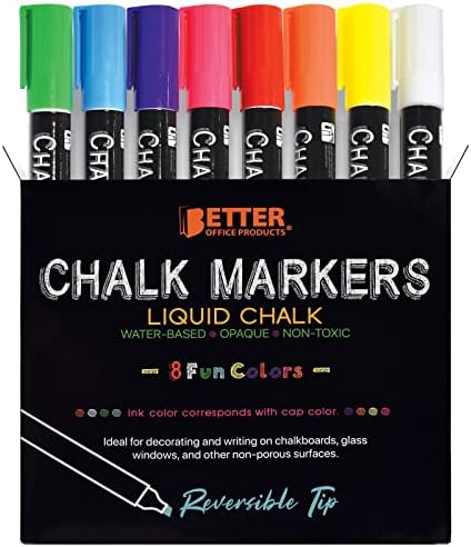 Amazon.com : SILENART White Liquid Chalk Markers - Chalk Markers White ...