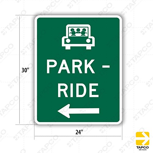 D4-2L, 24"x30"x.080 DG3, Park - Ride Sign: Amazon.com: Industrial ...