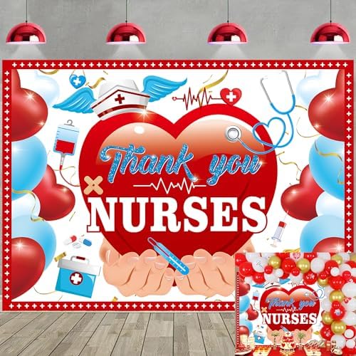 Amazon.com : Thank You Nurses Backdrop 2024 Nurse Appreciation Week ...