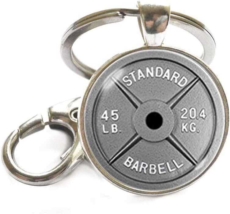 Amazon.com: Barbell Keychain Dumbbell Keychain Weightlifting Keychain ...