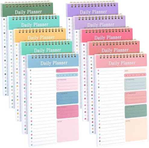 Amazon.com : LABUK 10 Pack Daily To Do List Notebook 5" x 8" Daily ...