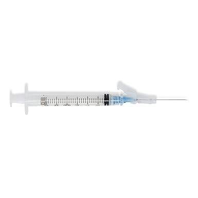 Amazon.com: BD SafetyGlide Needle, 23 G x 1 in. with 3 mL Syringe ...