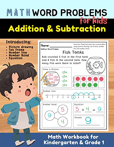 MATH Word Problems for Kids : Addition and Subtraction - Math Workbook ...