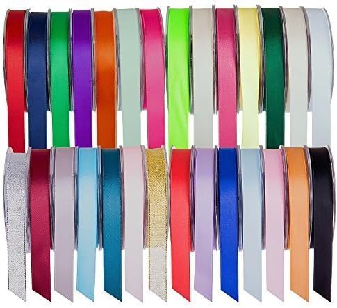 SR SUPER RIBBONS®™- Full Reel 15mm Double Faced Satin Ribbon, 20 Metres ...