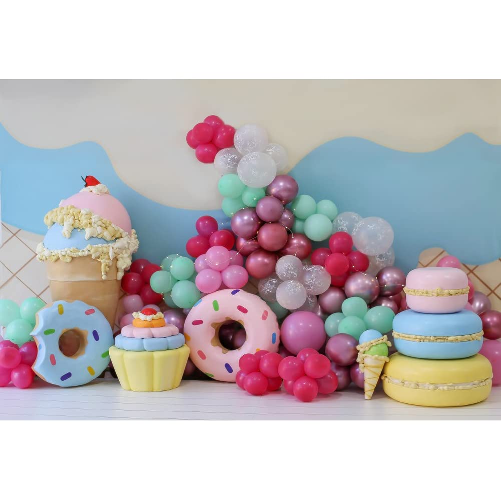 Photo Backdrops DASHAN 7x5ft Donut Backdrop - White Brick Wall ...
