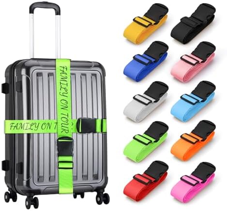 Amazon.com | Personalized Luggage Straps for Suitcases 4 Packs ...