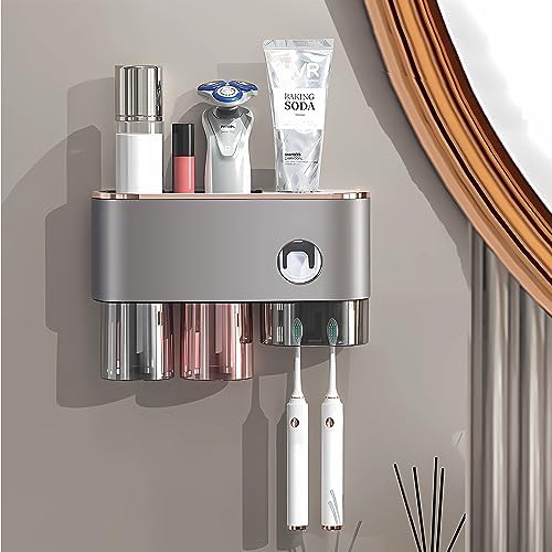 Amazon.com: Hushnow Toothbrush Holder Wall Mounted with Automatic ...