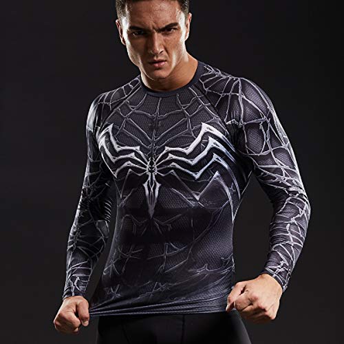 Buy COOLMAX Raglan Sleeve Venom Compression Shirt 3D Print T Shirt for ...