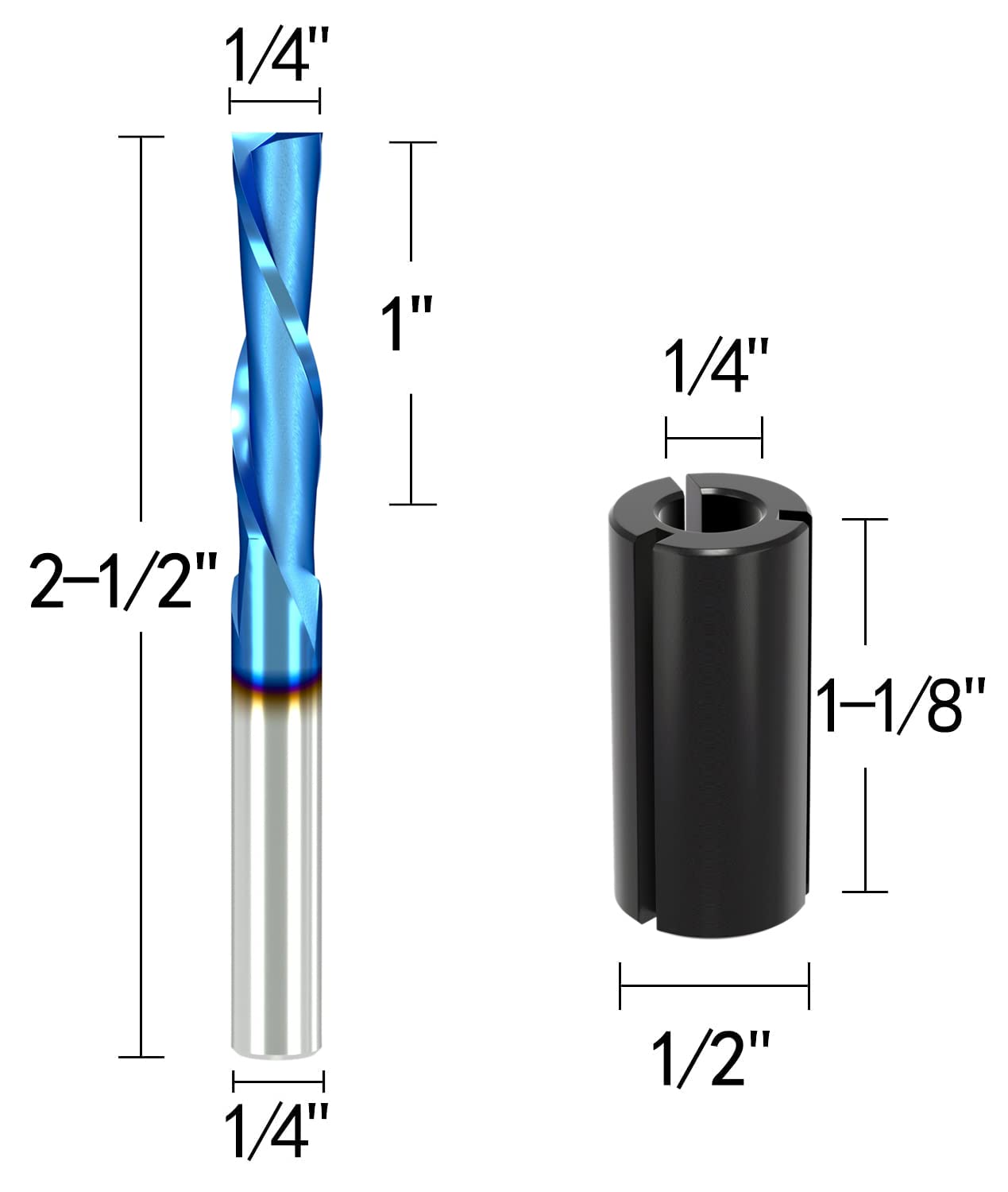 Snapklik.com : Spiral Router Bits,1/4 Inch Cutting Diameter Solid ...