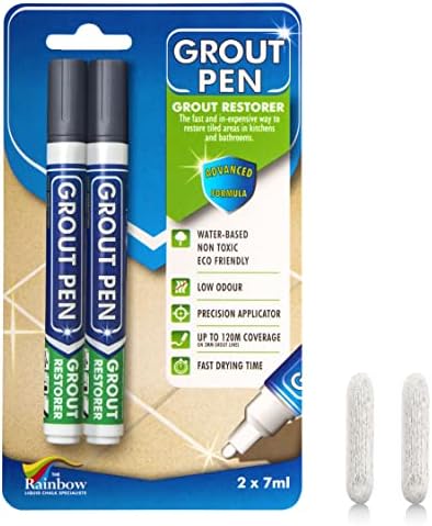Grout Pen For restoring tile grout. Dark Grey 5mm wide nib : Amazon.co ...