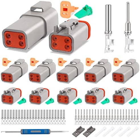 Amazon.com: JRready ST6318-401 DT Deutsch Connector Kit with 4 Pin Gray ...