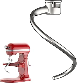 Amazon.com: Stainless Steel Spiral Dough Hook for Kitchenaid 5Plus ...