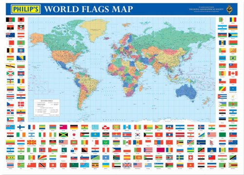 Amazon | Philip's World Flags Wall Map | Atlases