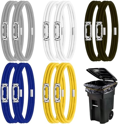 Amazon.com: 10Pcs Trash Can Bands- Adjustable garbage can rubber band ...