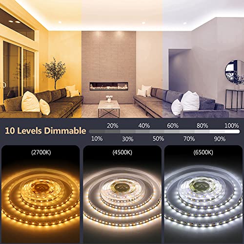 Snapklik.com : Wefomey White LED Strip Lights, 328Ft High Density Tape ...
