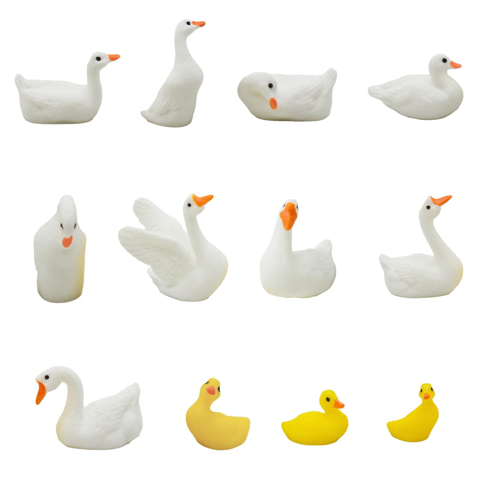 Amazon.com: Pinenjoy 12Pcs Realistic Miniature Duck Figurines Mini ...
