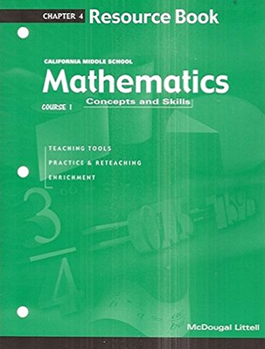 Amazon.com: Mcdougal Littell Middle School Math California Resource ...