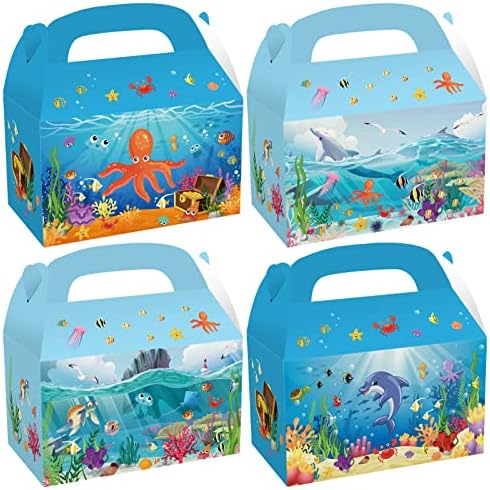 Amazon.com: Frienda 50 Pcs Kids Shark Party Favor Treat Boxes Shark ...