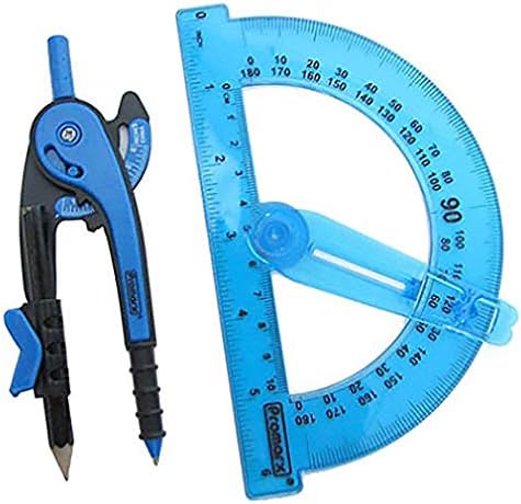 Amazon.com : Promarx Geometry Set (Protractor and Compass) Assorted ...