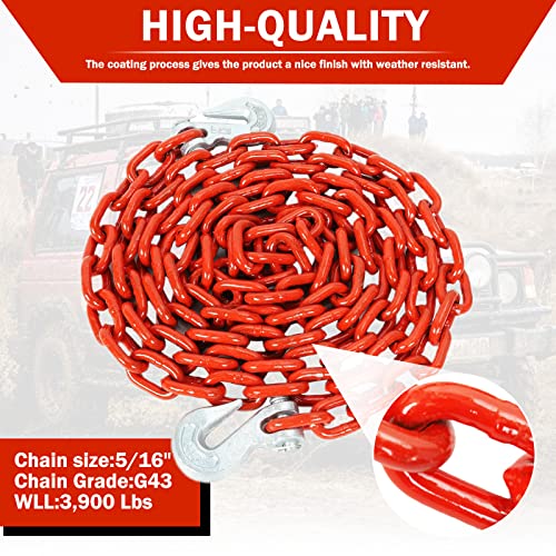 Snapklik.com : 5/16 In X 12 FT Weld High Test Chain, Tow Chain