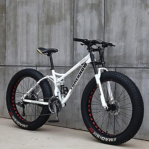 JAMCHE 26Inch Mountain Bikes, Adult Fat Tire Mountain Trail Bike, 27 ...