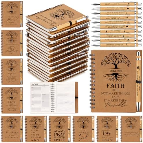 Amazon.com : Spakon 10 Sets Christian Gifts for Women Men Bulk Spiral ...