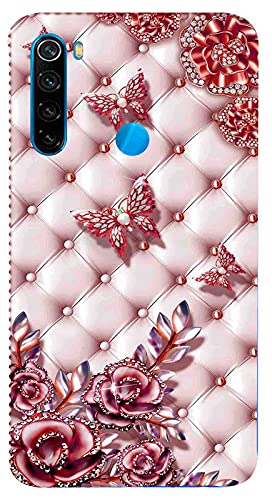Pink Butterflies Printed Back Cover for Xiaomi Redmi Note 8, Mi Note 8 ...