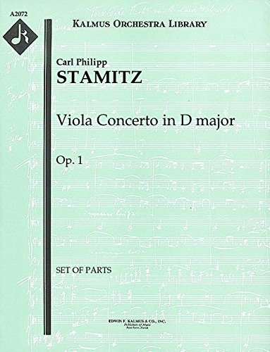Amazon.com: Viola Concerto in D major, Op.1: Set of Parts [A2072]: Carl ...