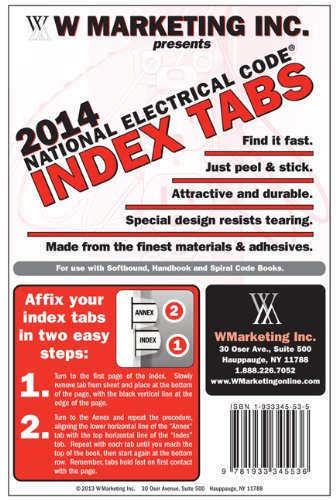 2014 NEC - National Electrical Code Tabs- 84 tabs (For PB, Spiral ...